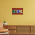 FELIX License Plate Letter Name Custom Sign Poster | Zazzle
