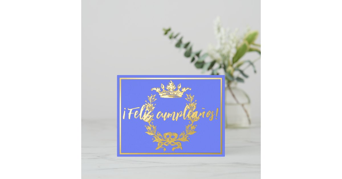 ¡Feliz cumpleaños! Crown Invitation Postcard | Zazzle