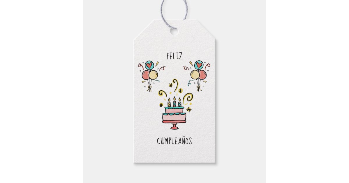 Feliz Cumpleaños | Happy Birthday Gift Tags | Zazzle