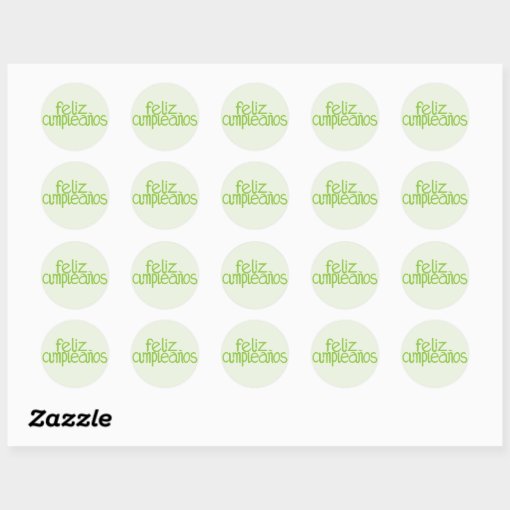 Feliz Cumpleaños lime Sticker | Zazzle