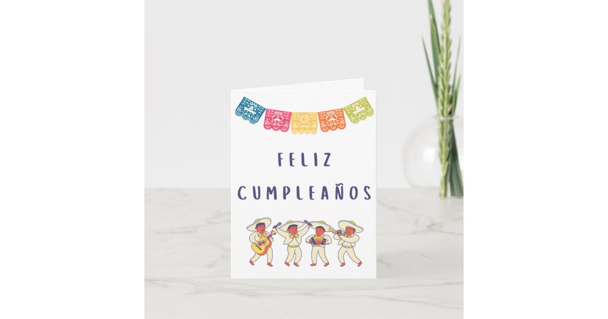 Feliz cumpleaños Spanish birthday Card | Zazzle