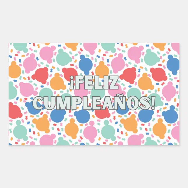 Feliz cumpleaños, Spanish happy birthday Rectangular Sticker | Zazzle