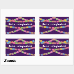 Feliz Cumpleanos Sticker | Zazzle