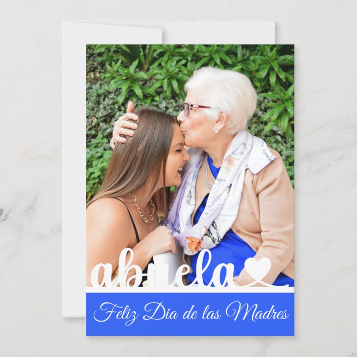 Feliz Dia de las Madres Abuela Flat Greeting Card | Zazzle