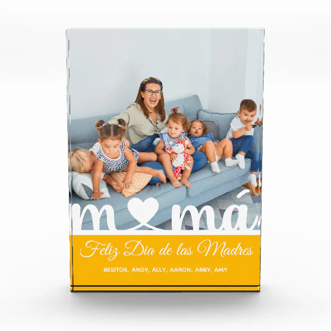 Feliz Dia de las Madres Mama Spanish Photo Block | Zazzle