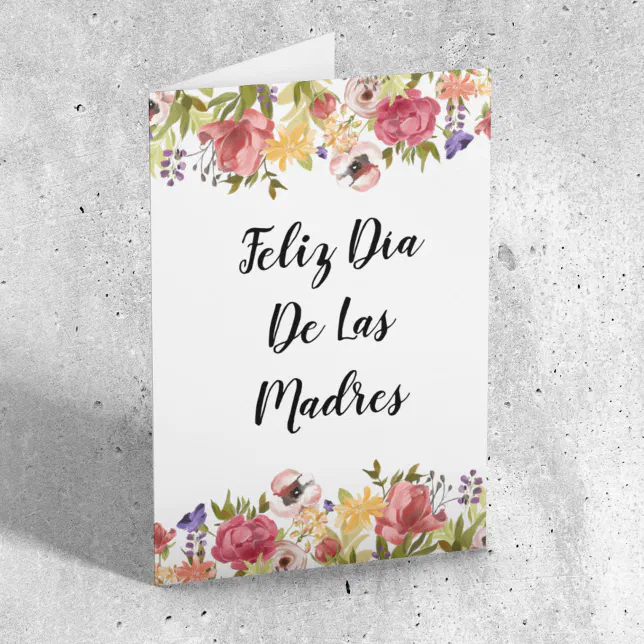 Feliz Día De Las Madres Mother's Day Card Spanish | Zazzle