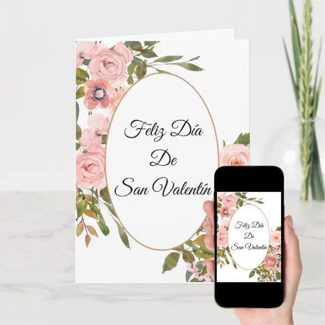 Feliz Día De San Valentín Spanish Valentine Card | Zazzle