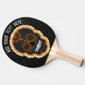 Feliz Muertos - Custom Sugar Skull Ping Pong Paddle | Zazzle
