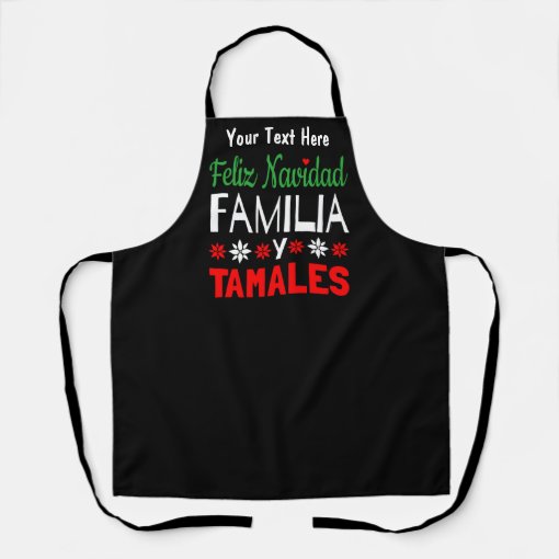 Feliz Navidad Familia Y Tamales Apron | Zazzle