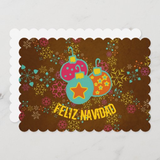 Feliz Navidad Ornaments Holidays Card | Zazzle