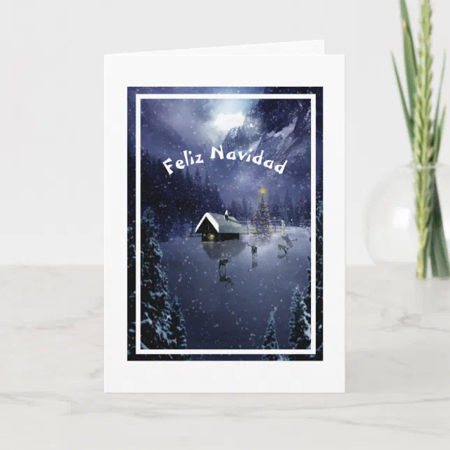 Feliz Navidad Spanish Christmas Card | Zazzle