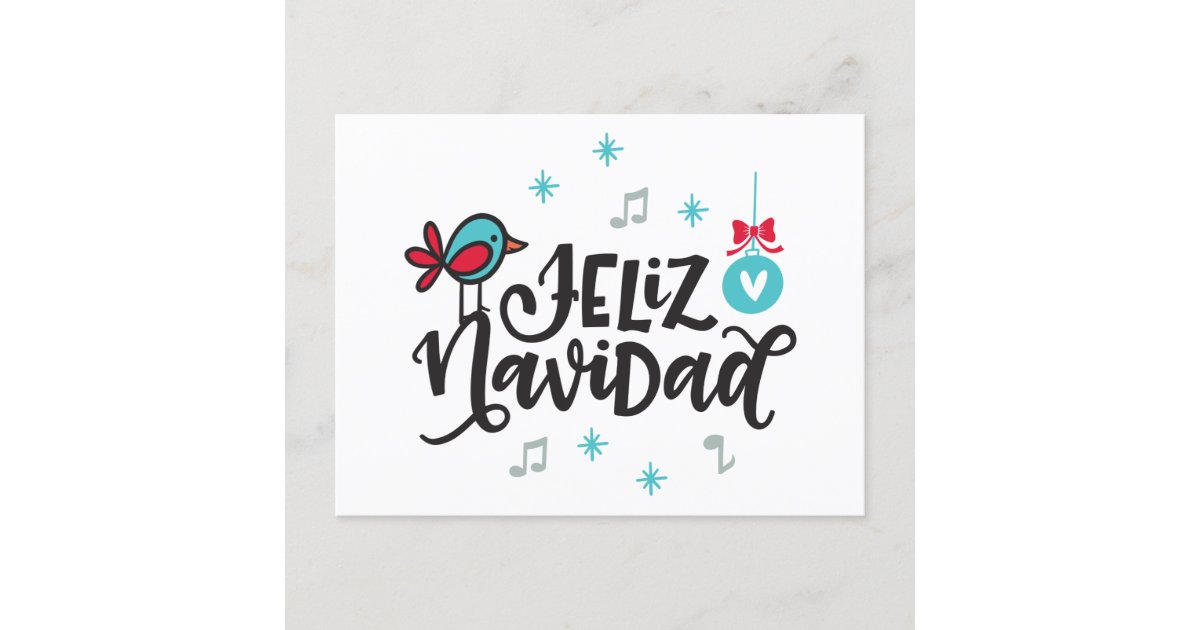 Feliz Navidad, Spanish Christmas Postcard | Zazzle