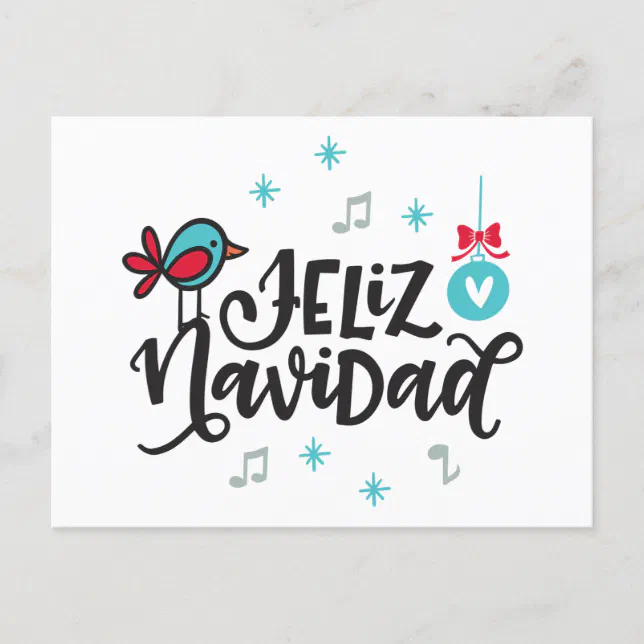 Feliz Navidad, Spanish Christmas Postcard | Zazzle