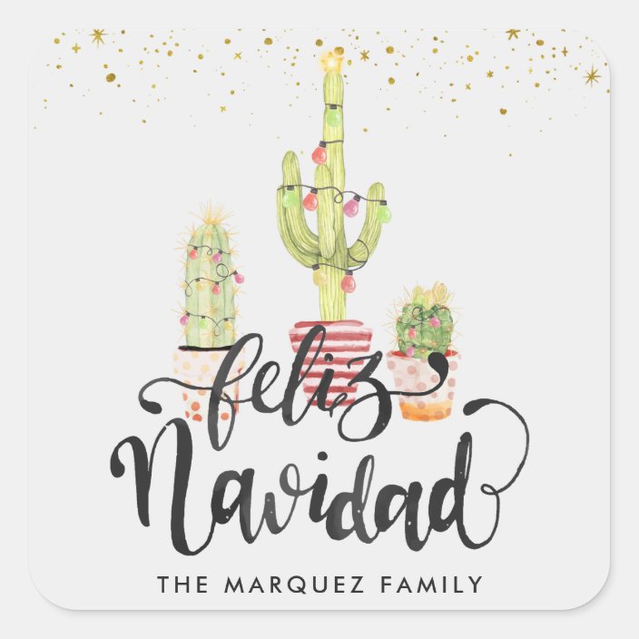 Feliz Navidad | Spanish Christmas Sticker | Zazzle.com