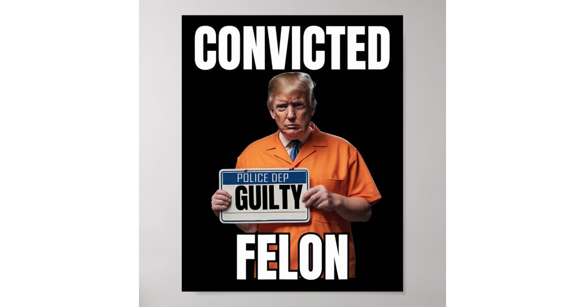 Felon Donald Trump 2024 Poster | Zazzle
