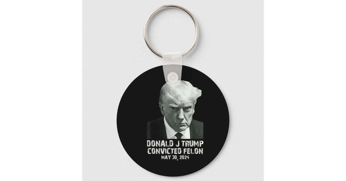 Felon Donald Trump Guilty Lock Him Up Trump Prison Keychain | Zazzle