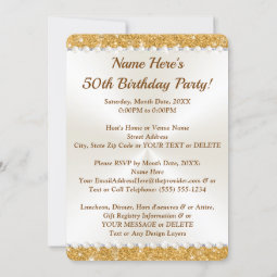 Female 50th Birthday Invitations for Her, PHOTO | Zazzle