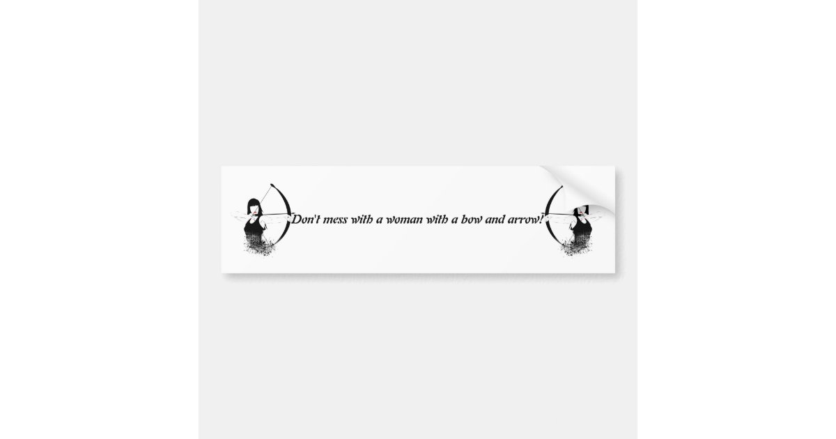 Female Archer Bumper Sticker | Zazzle