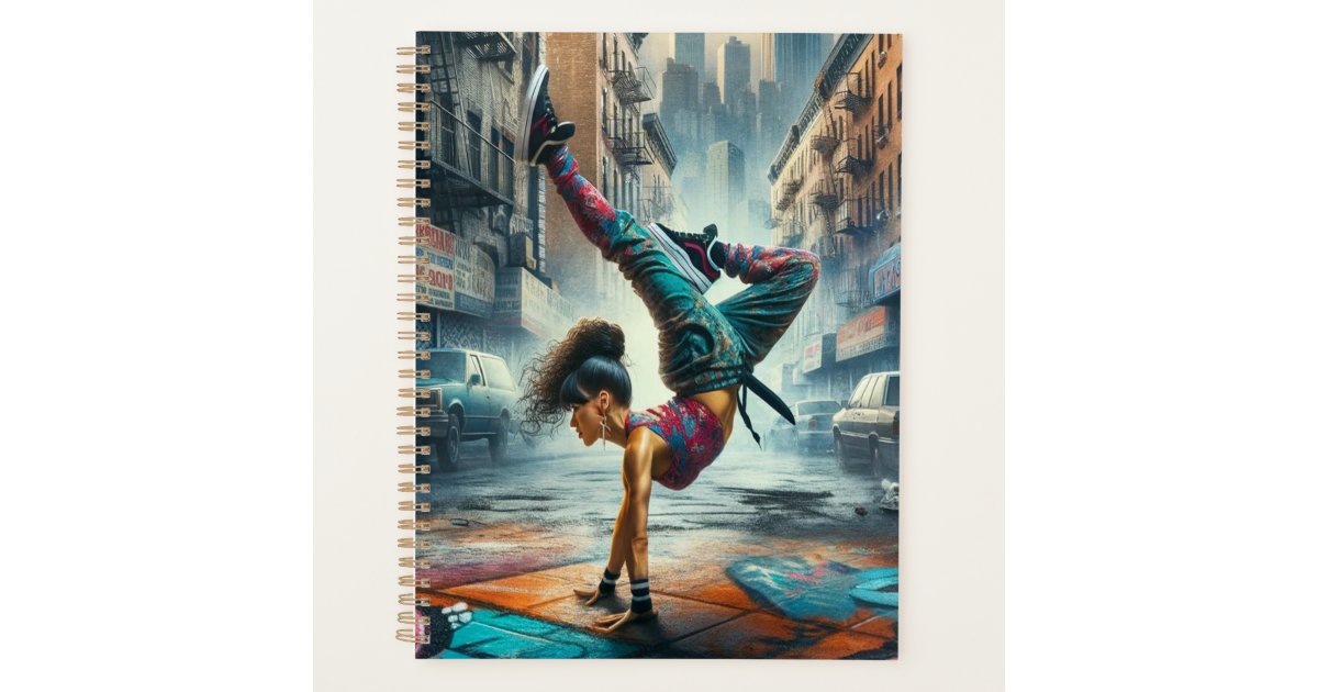 Female Breakdancer NYC – Urban B-Girl Art Planner | Zazzle