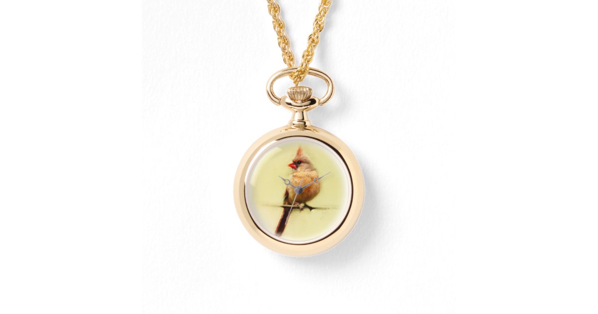 Female Cardinal Songbird Watch | Zazzle