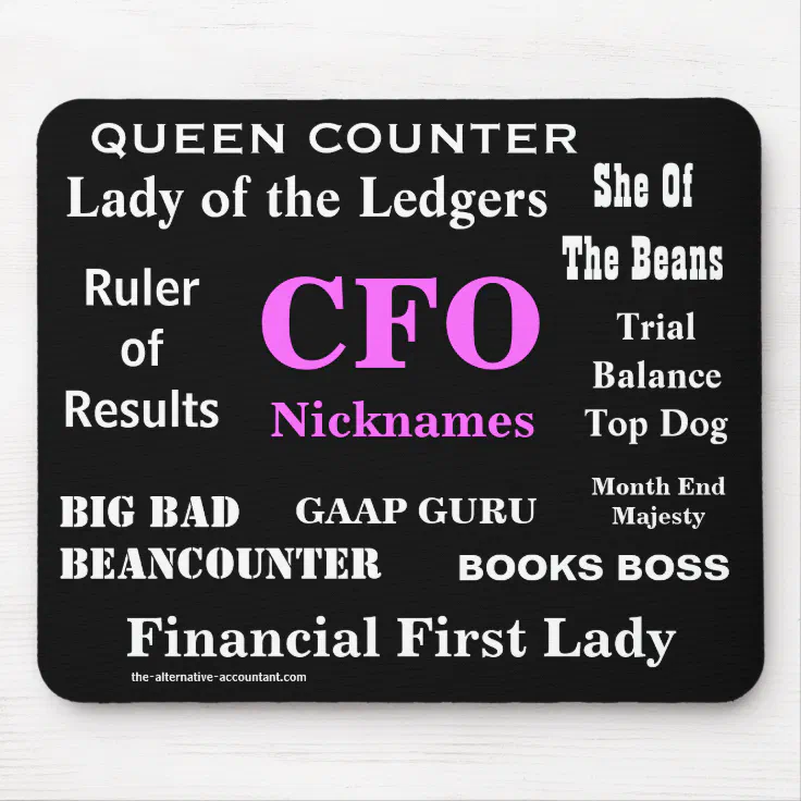 Female CFO Nicknames Special Funny Title Gift Mouse Pad | Zazzle