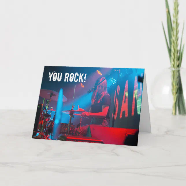 Female Chick Drumsticks Drummer Birthday Card | Zazzle