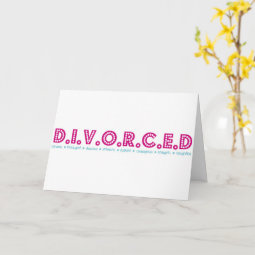 Female Definition of Divorce Card | Zazzle