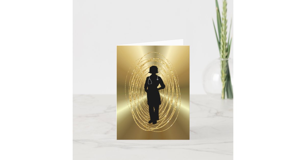Female Doctor Medical School Graduation Card | Zazzle