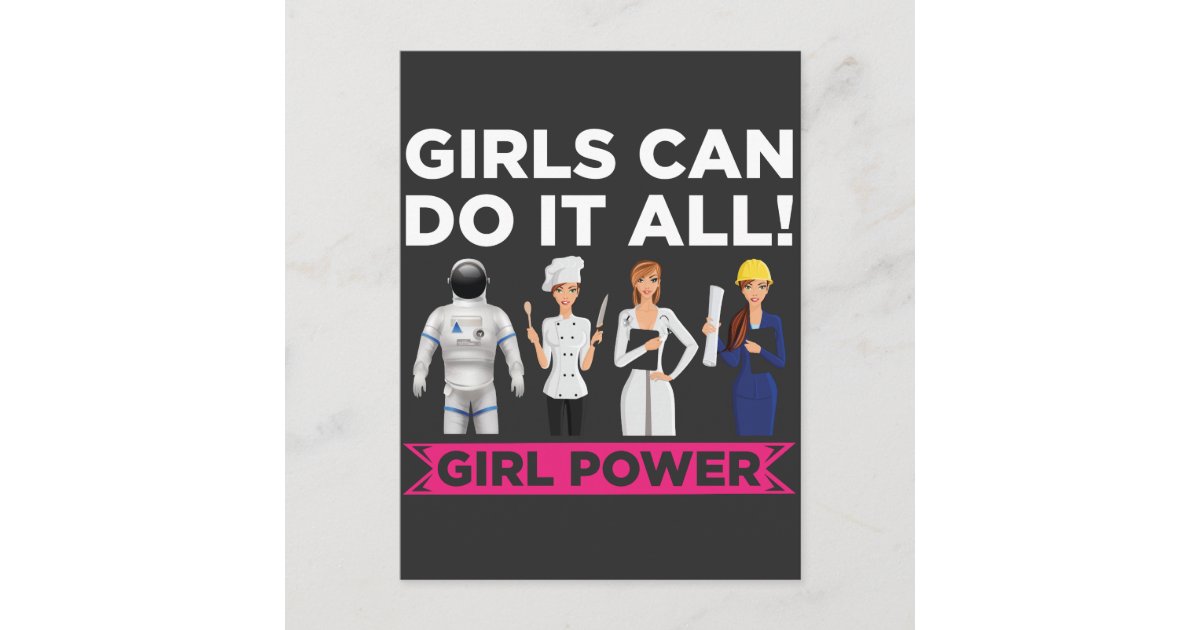 Female Empowerment Equality Strong Girl Power Postcard | Zazzle