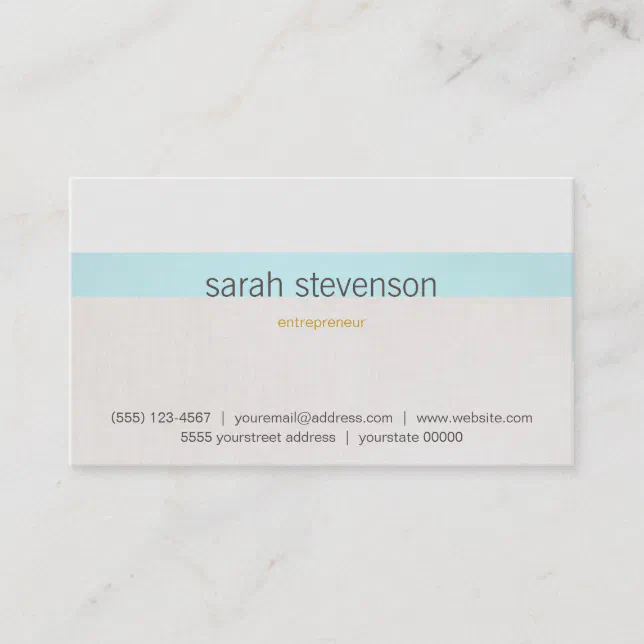 Female Entrepreneur Understated and Stylish Chic Business Card | Zazzle