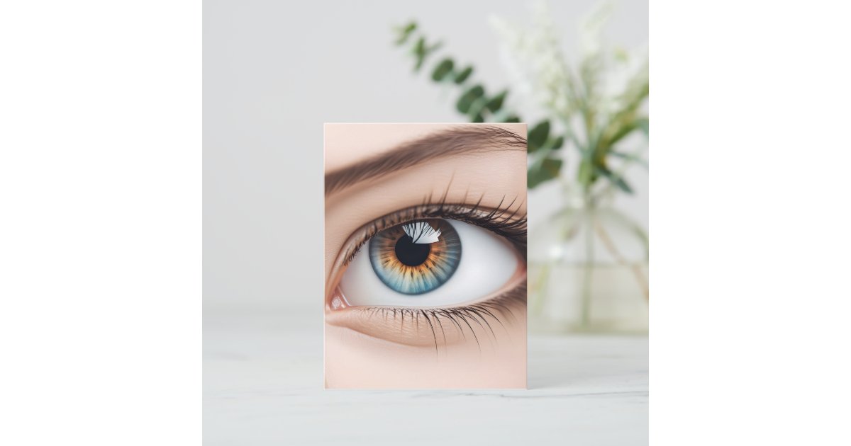 Female eye macro postcard | Zazzle