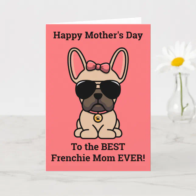 Female Fawn French Bulldog Mother's Day Card | Zazzle
