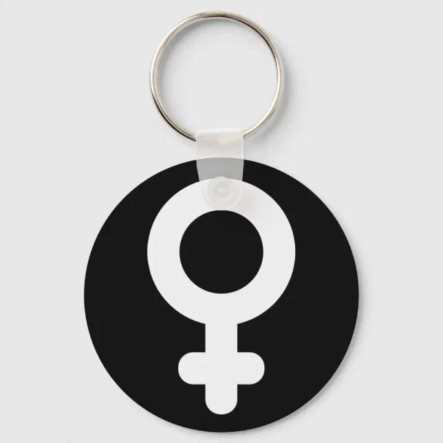 Female Gender Symbol Cool Simple Minimalist Keychain | Zazzle