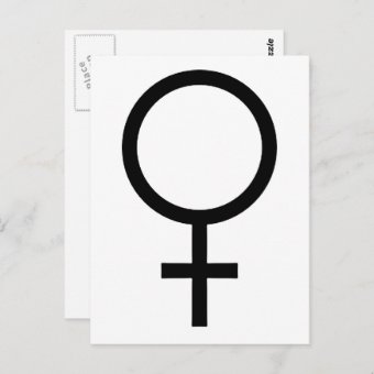 Female Gender Symbol Postcard | Zazzle