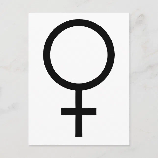 Female Gender Symbol Postcard | Zazzle