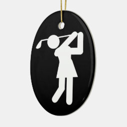Female Golfer - Woman Golf Symbol Ceramic Ornament | Zazzle