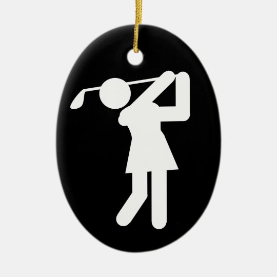Female Golfer - Woman Golf Symbol Ceramic Ornament | Zazzle.com