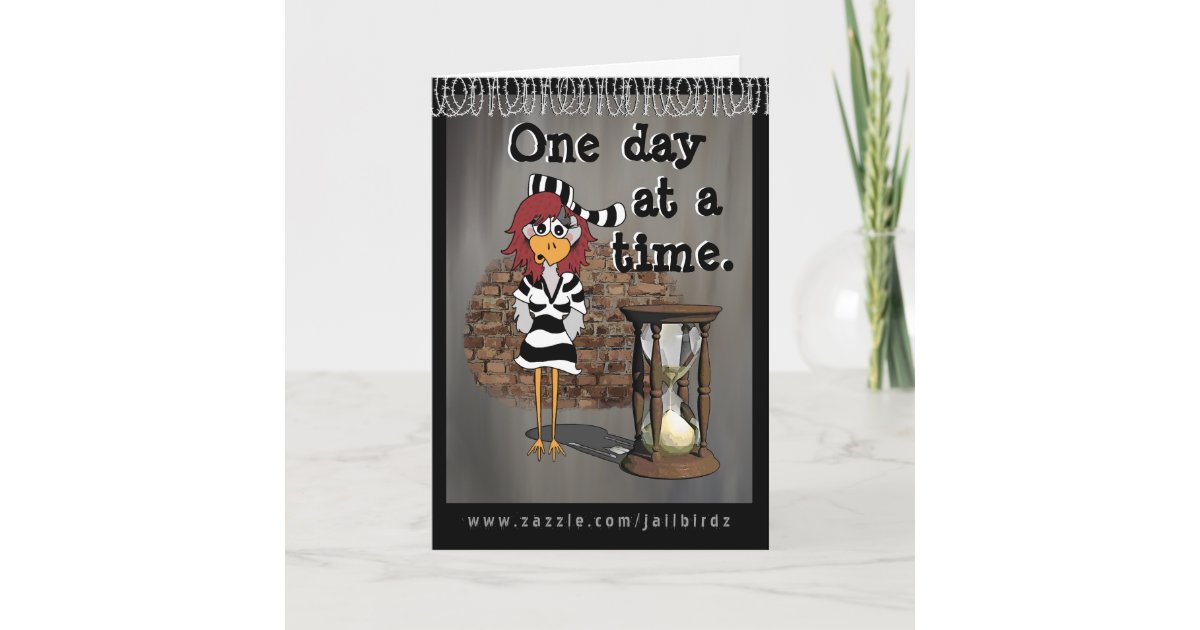 Female Jailbird greeting card | Zazzle
