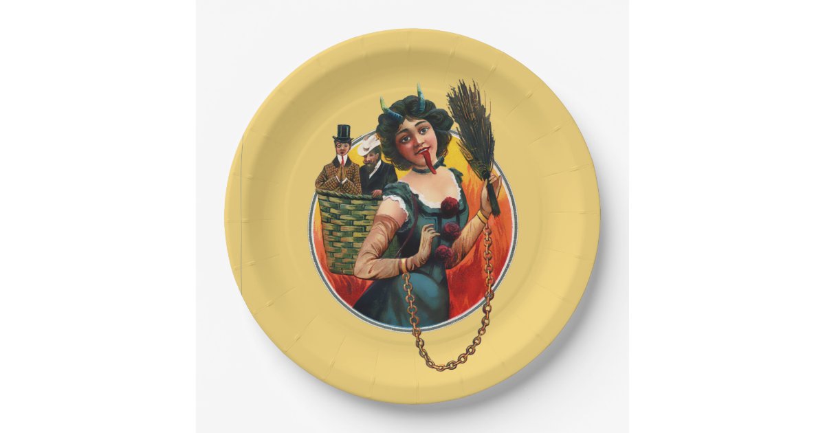 Female Krampus Paper Plates | Zazzle