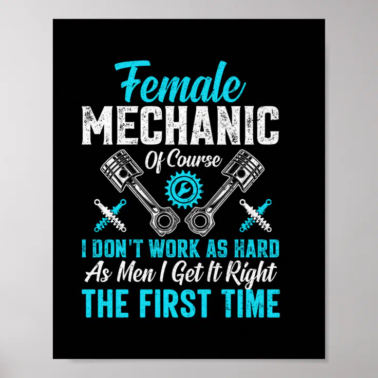 Female Mechanic Poster | Zazzle
