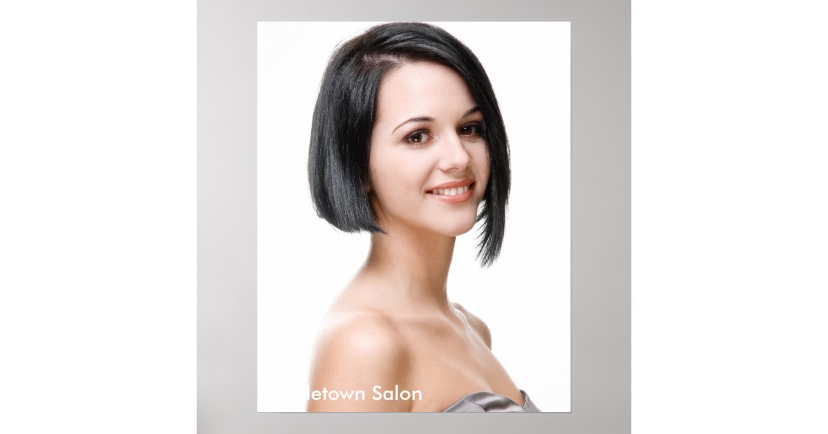 Female Model Hair Salon Poster | Zazzle