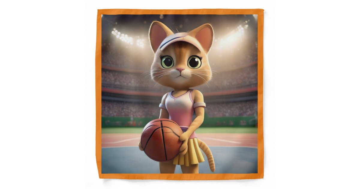 Female Netball Cat, Bandana | Zazzle