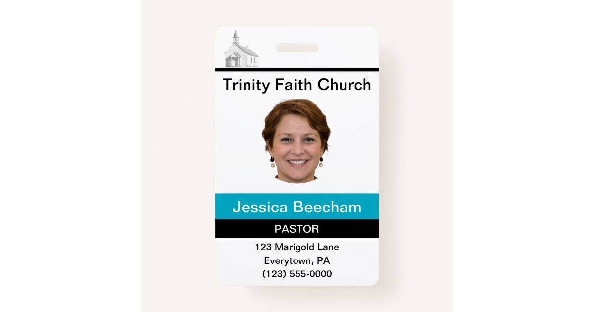 Female Pastor Custom Badge | Zazzle