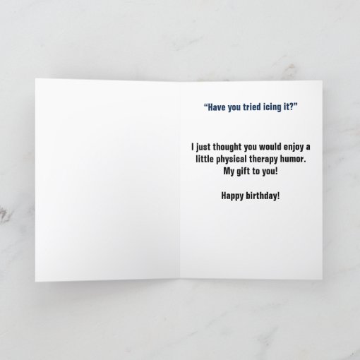 Female Physical Therapist Funny Birthday Design 1 Card | Zazzle Female Physical Therapist Funny Birthday Design 1 Card | Zazzle