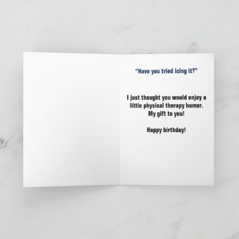 Female Physical Therapist Funny Birthday Design 2 Card | Zazzle
