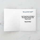 Female Physical Therapist Funny Birthday Design 3 Card | Zazzle