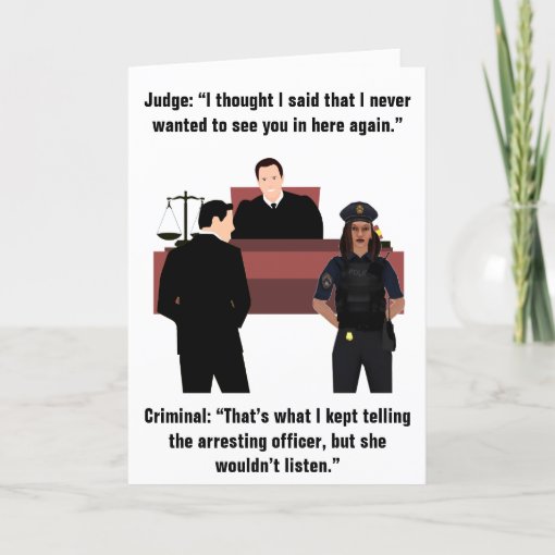 Female Police Officer Funny Birthday Card | Zazzle
