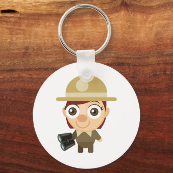 Female Ranger - My Conservation Park Keychain | Zazzle