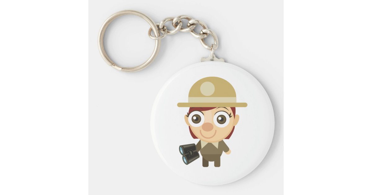 Female Ranger - My Conservation Park Keychain | Zazzle.com