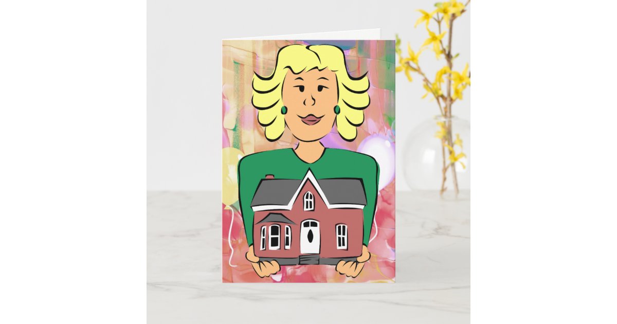 Female Real Estate Agent Birthday Card | Zazzle